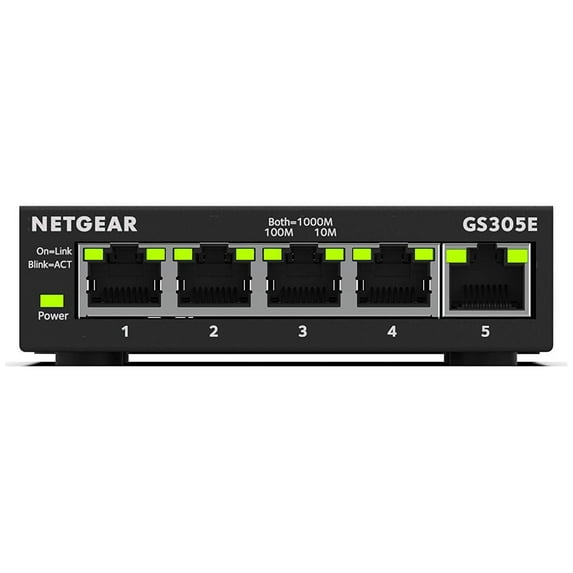 NETGEAR 5 Port Gigabit Ethernet Managed Network Switch (GS305E ...