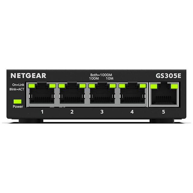NETGEAR 5 Port Gigabit Ethernet Managed Network Switch (GS305E ...