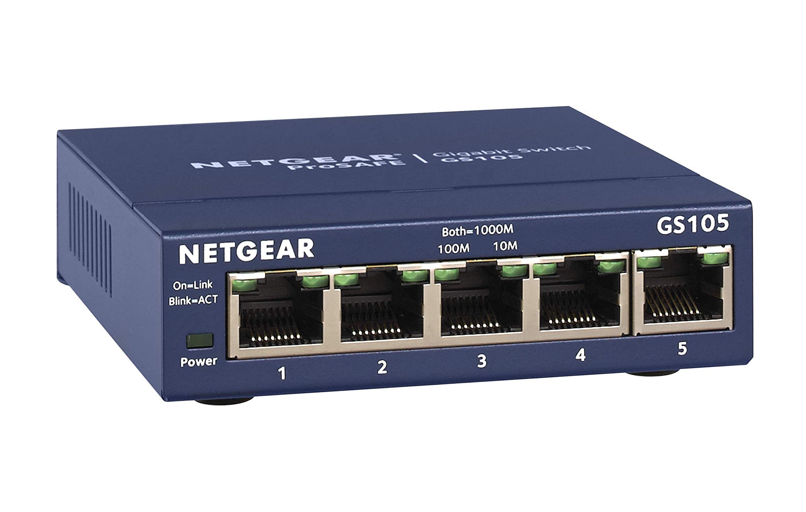 NETGEAR 5-Port Gigabit Ethernet Unmanaged Switch (GS105NA) - Desktop or ...
