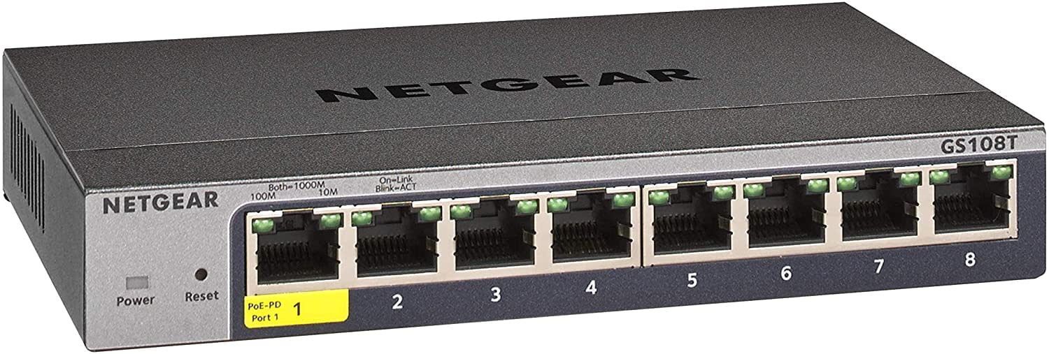 Netgear® 8-Port Gigabit Smart Managed Pro Switch, GS108T-300NAS ...