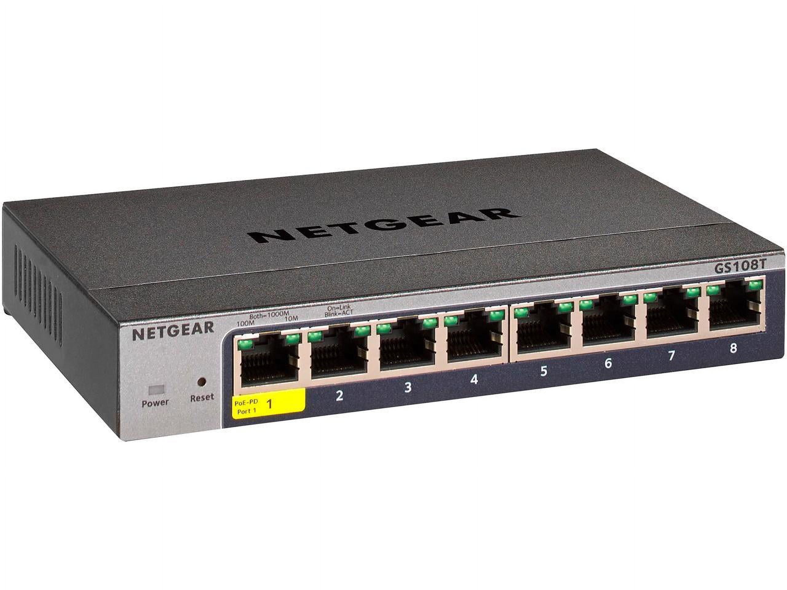 NETGEAR 8-Port Gigabit Ethernet Smart Switch (GS108T) - Walmart.com