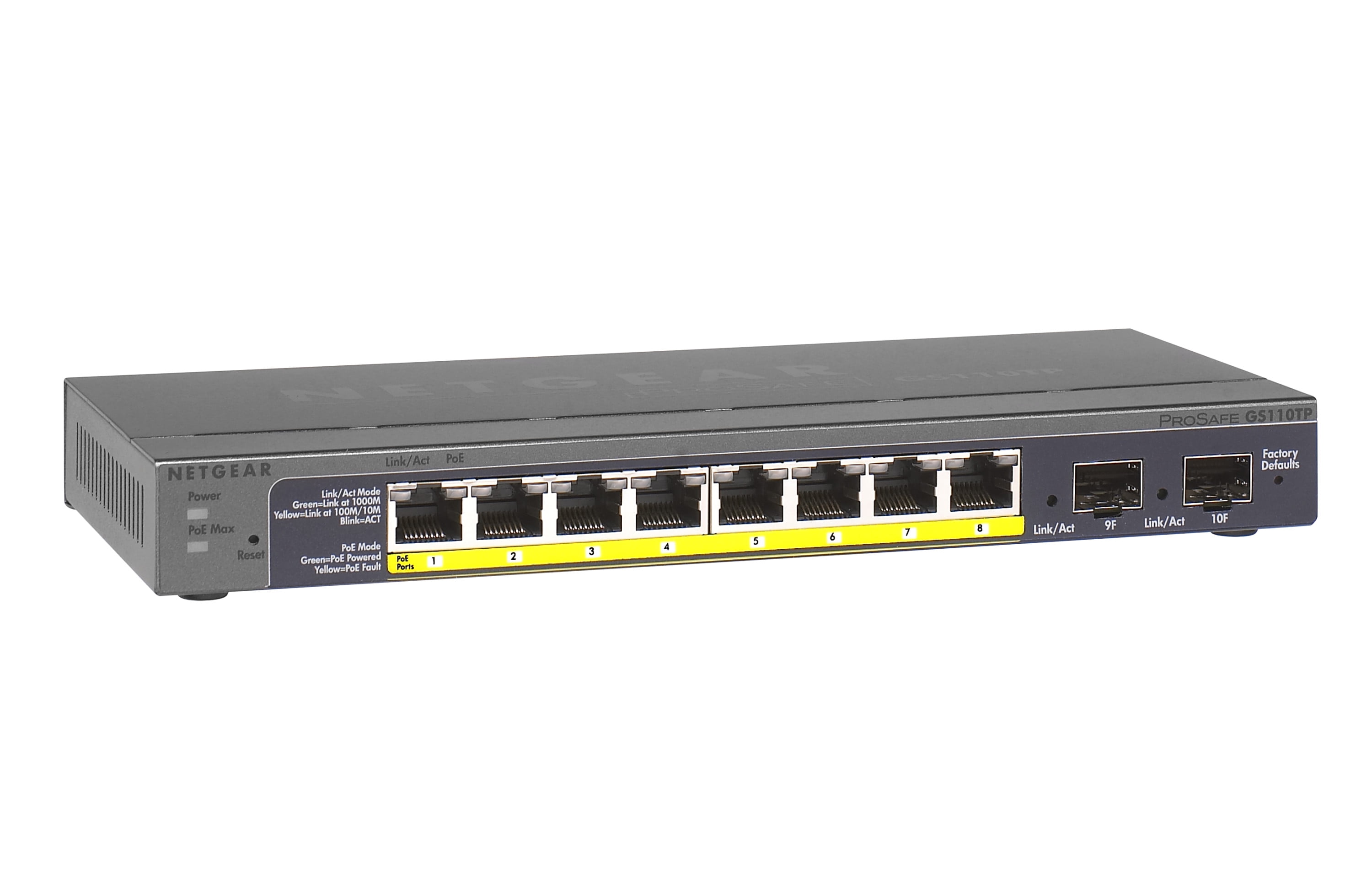 NETGEAR 8-Port Gigabit PoE+ Ethernet Smart Managed Pro Switch with 2 ...
