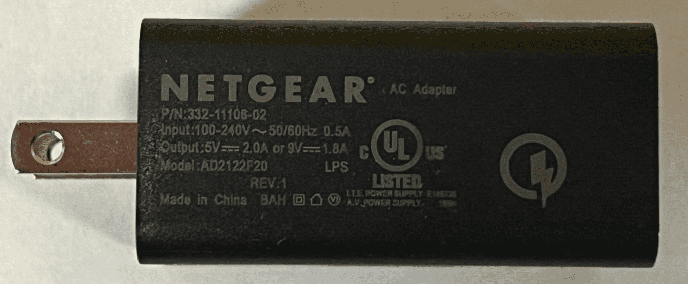 Netgear Power Charging A/C Adapter & Wall Charger, Single USB (2.0A ...