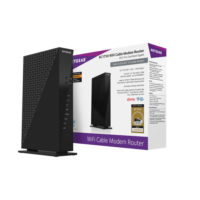 NETGEAR AC1750 DOCSIS 3.0 High Speed Wireless WiFi Cable Modem Router ...