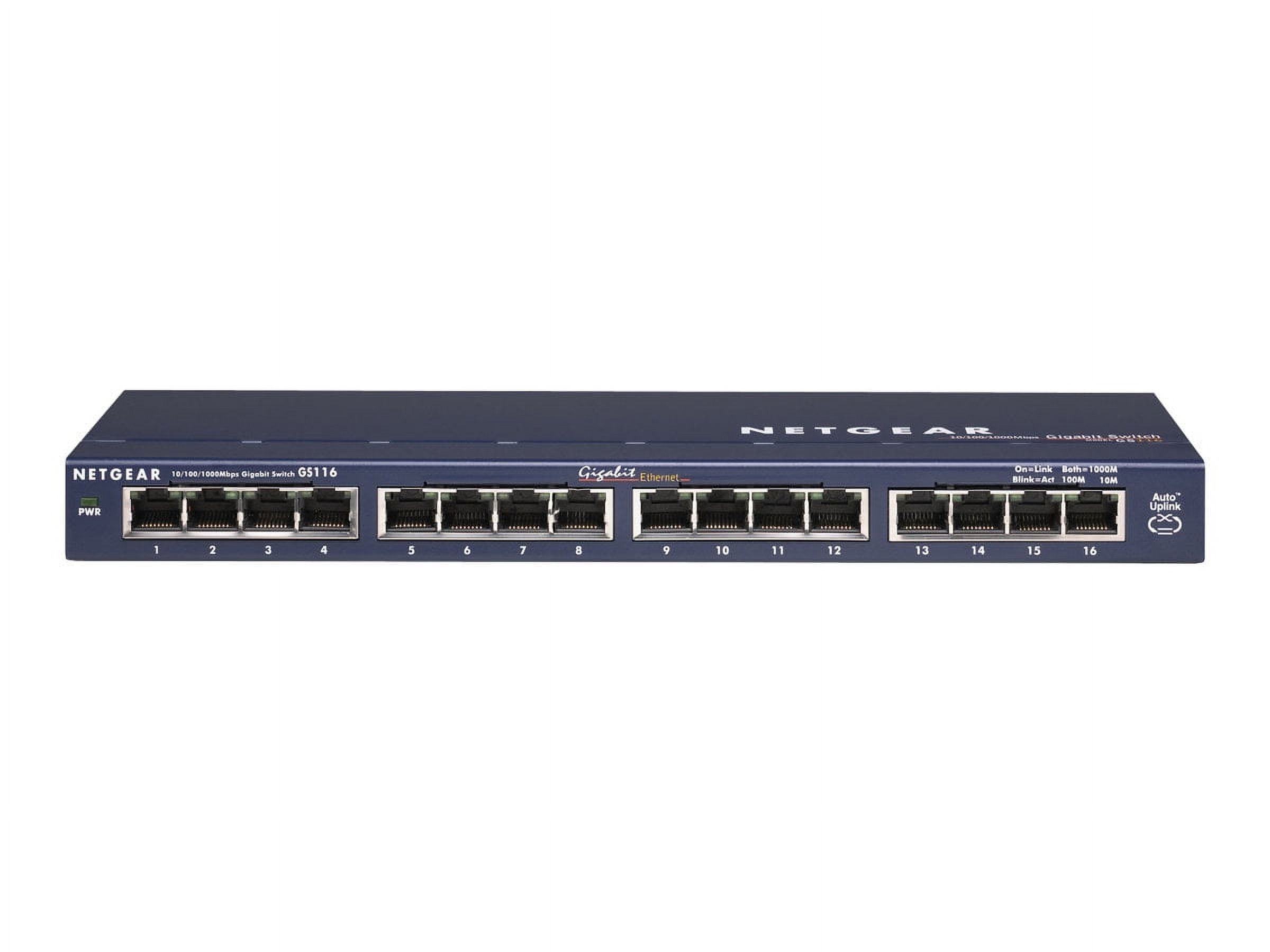 Netgear GS116 16-port Gigabit Ethernet Switch - Walmart.com