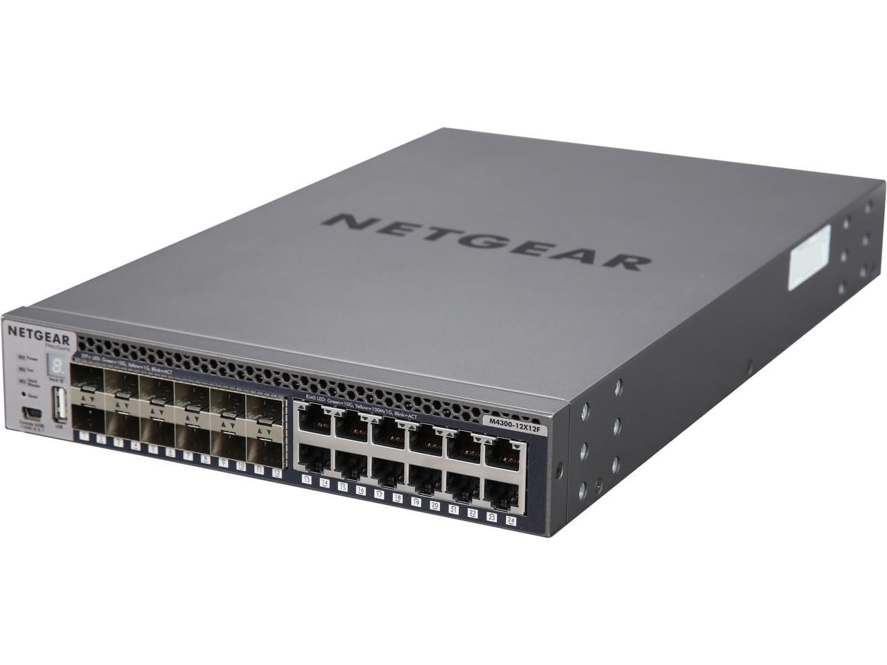 NETGEAR ProSAFE M4300 Stackable 10 Gigabit Ethernet PoE Managed Switch ...