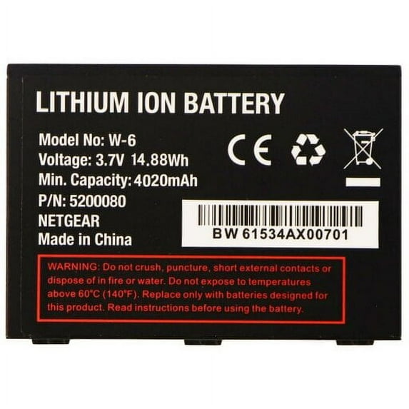 NETGEAR Rechargeable Li-ion 4,020mAh OEM Battery (W-6) for NETGEAR ...