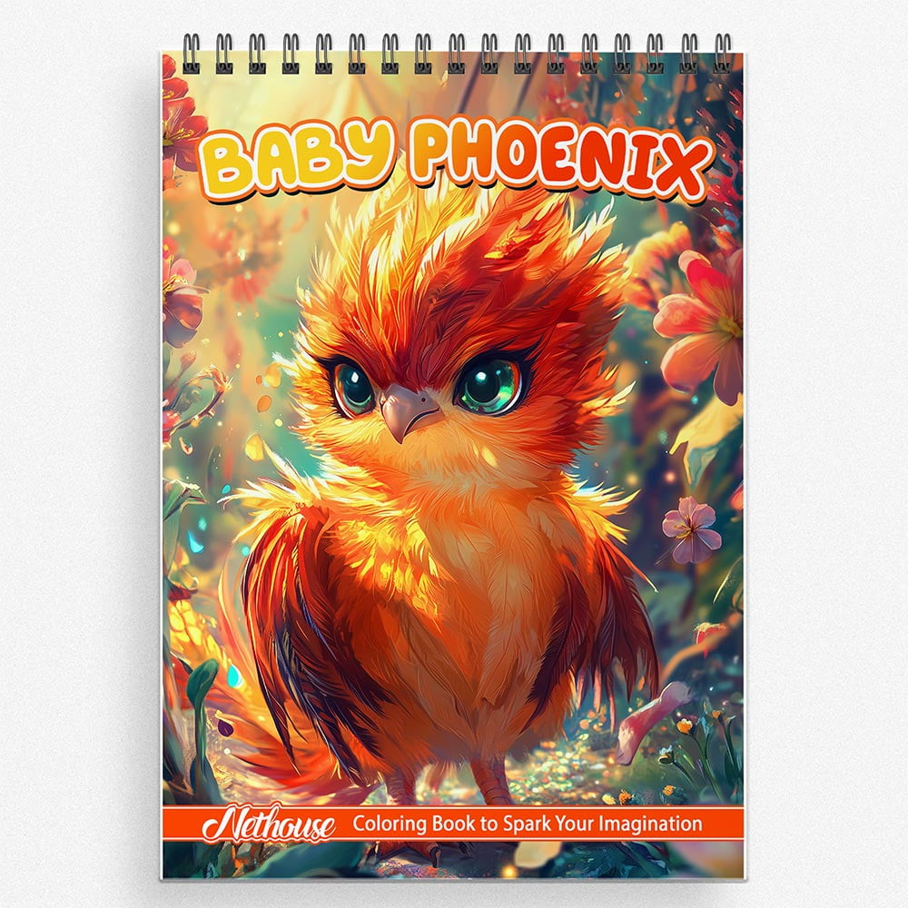 NETHOUSE Baby Phoenix Coloring Book For Adults Relaxation & Stress ...