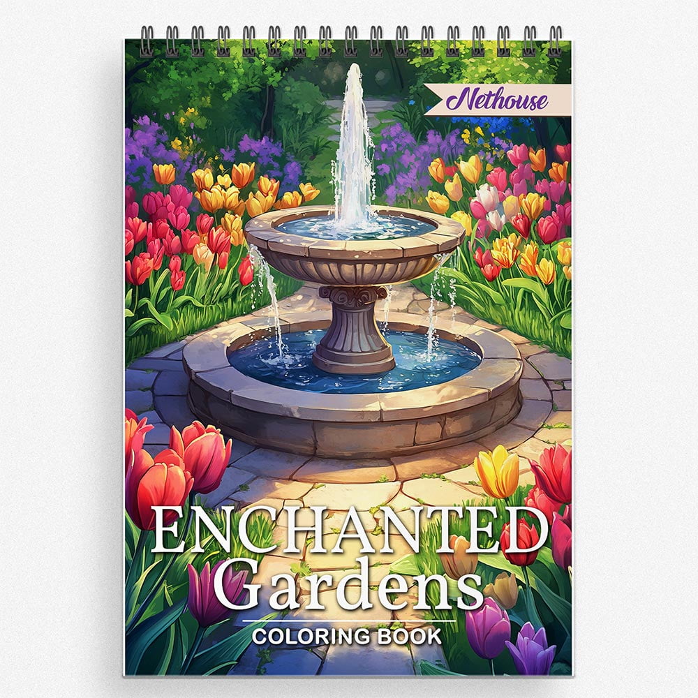 NETHOUSE Enchanted Gardens Coloring Book For Adults Relaxation & Stress ...