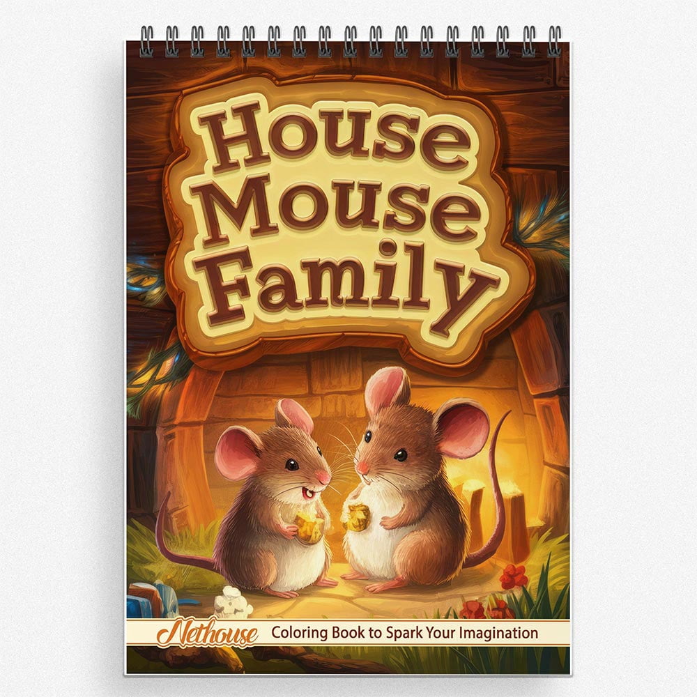 NETHOUSE House Mouse Family Coloring Book For Adults Relaxation ...