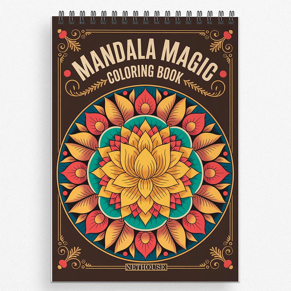 NETHOUSE Mandala Magic Coloring Book For Adults Relaxation & Stress ...