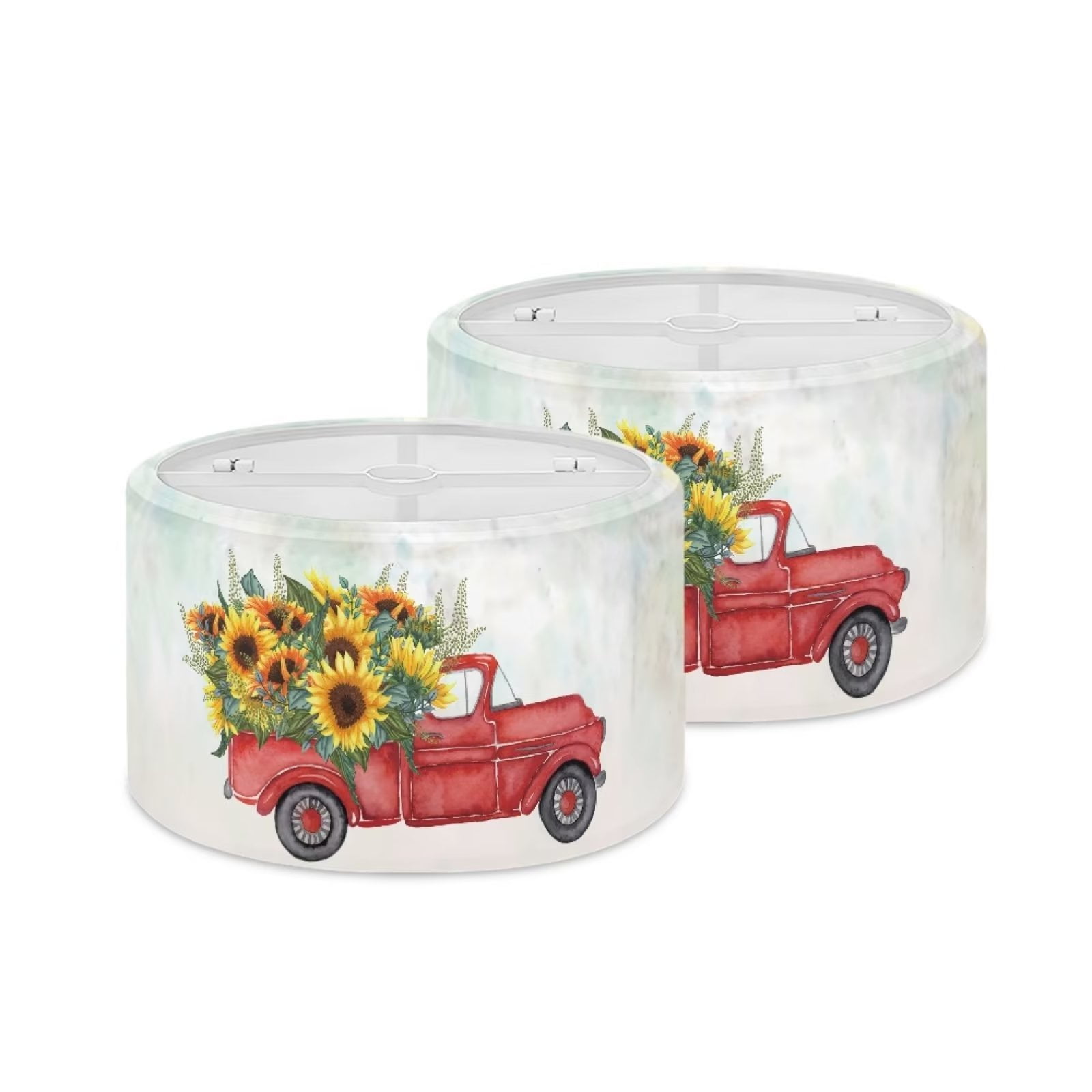 NETILGEN 2 Pack Fall Harvest Sunflower Truck Washable Lampshade Dust ...