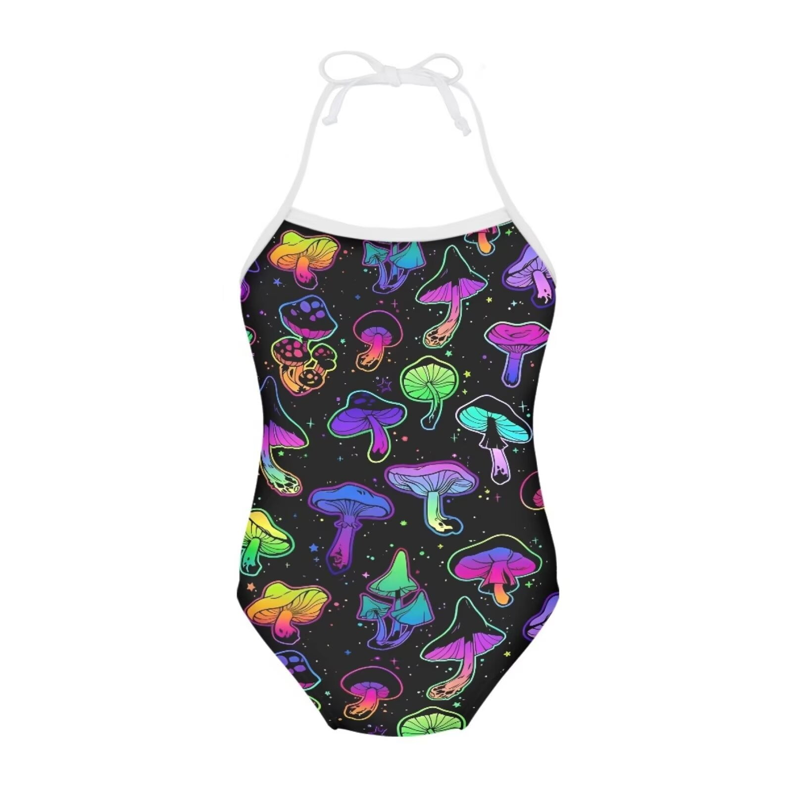 NETILGEN Aesthetic Mushrooms One Piece Bathing Suits for Girls, Thin ...