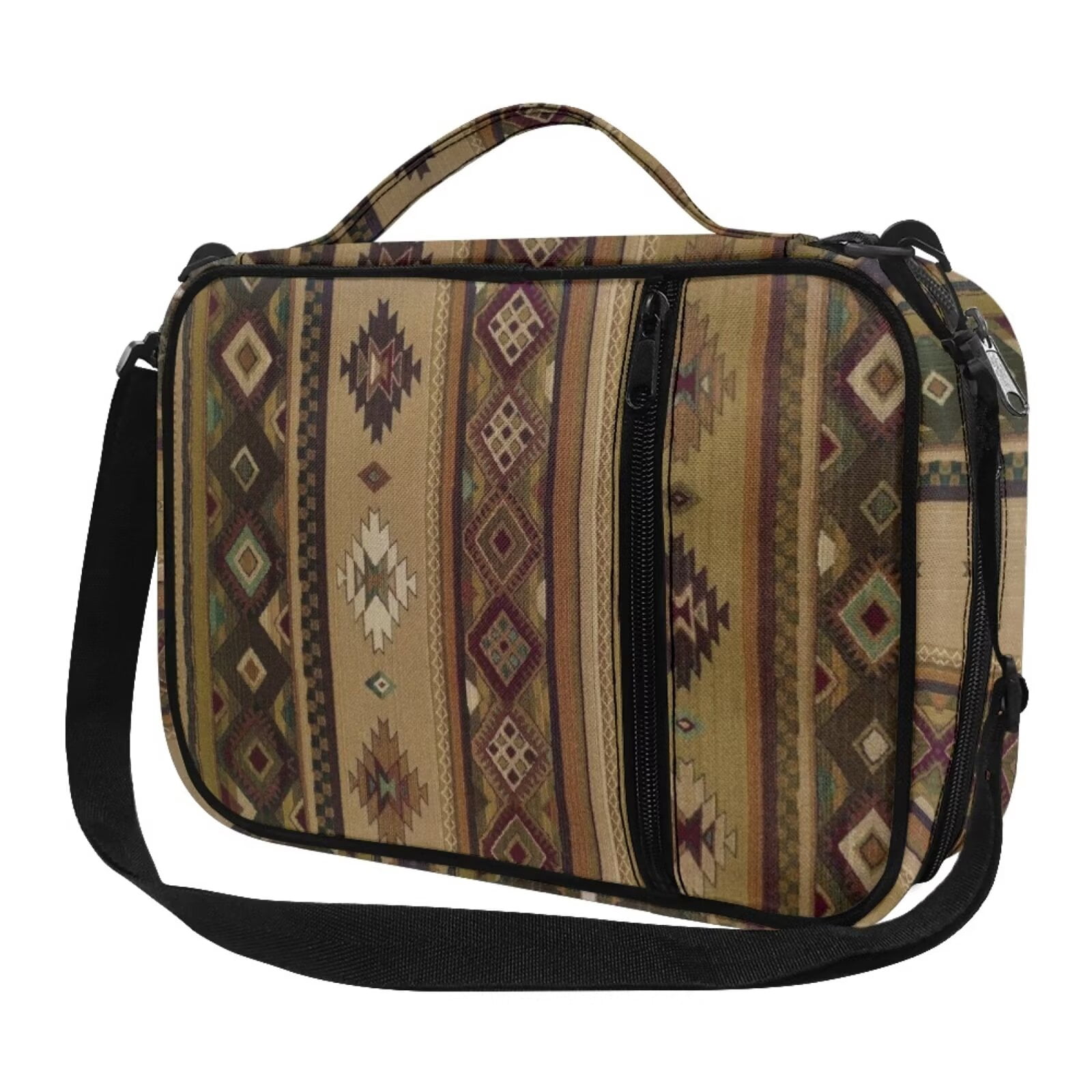 NETILGEN Aztec Geometry Tribe Pattern Zippered BiBle Cover Bag ...