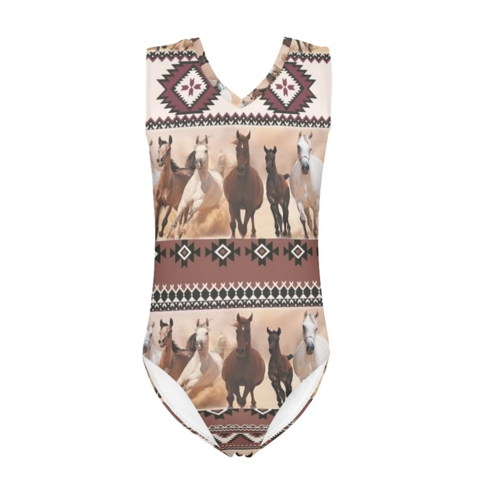 NETILGEN Aztec Tribe Horse Geometry One Piece Bathing Suit Toddler ...