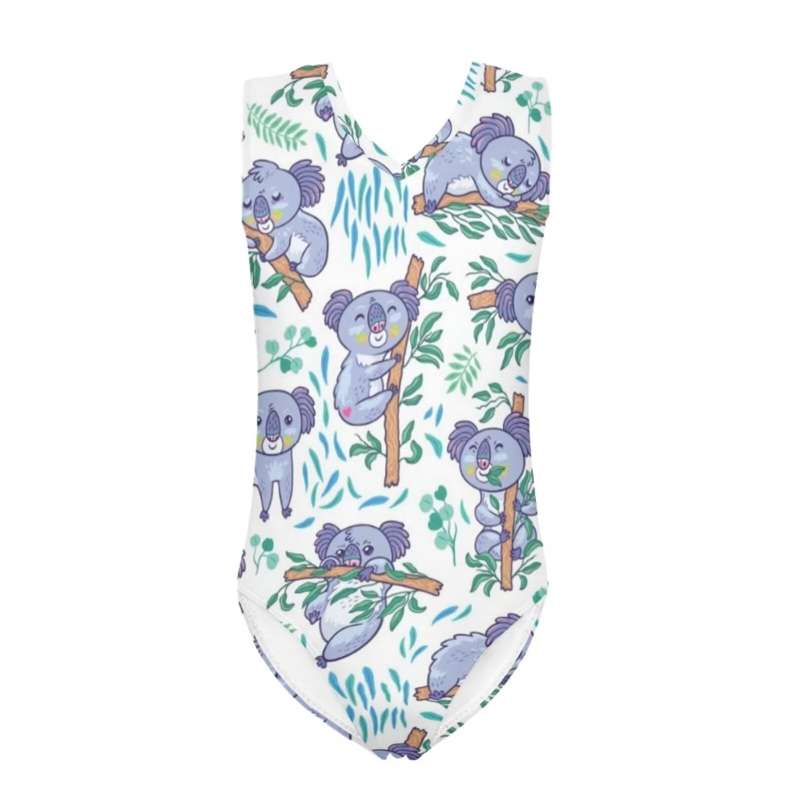 NETILGEN Breathable One Piece Swimsuit Kids Cute Bamboo Koala, Kids ...