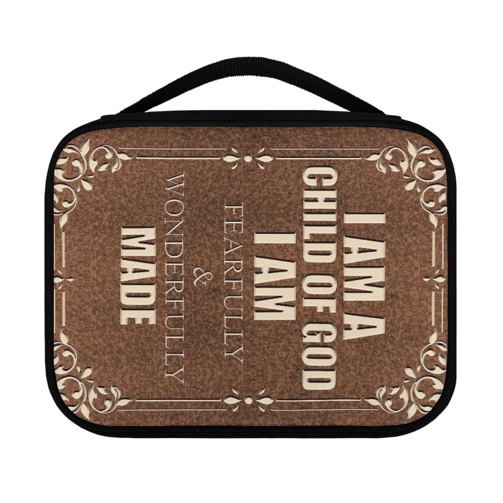 NETILGEN Brown Color Bible Cover Bag for Men & Women, Hand-Held Bible ...