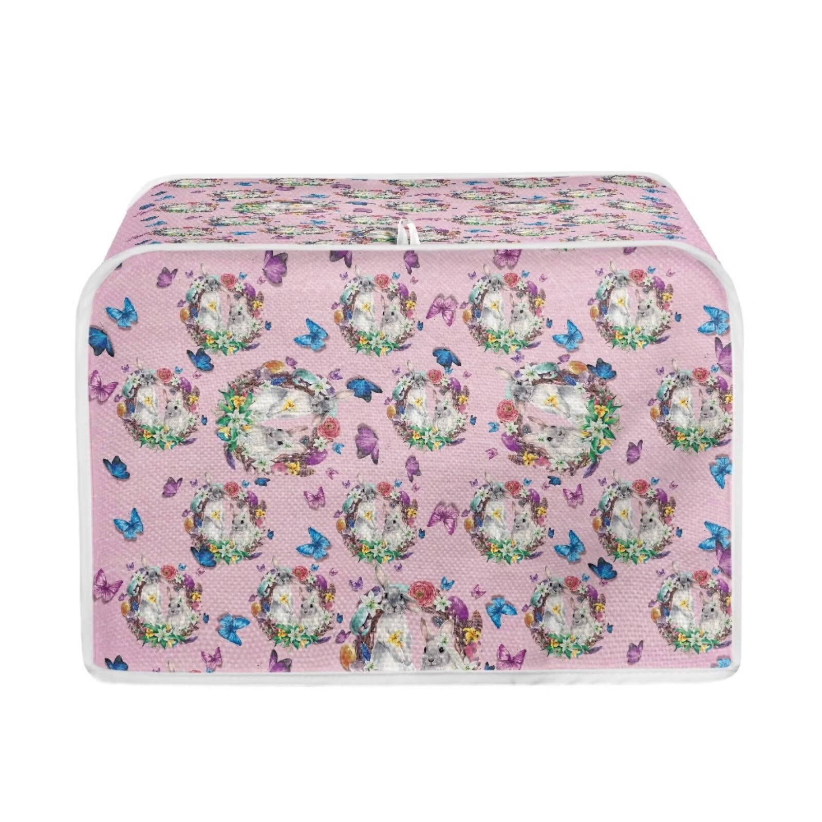 NETILGEN Butterflies Flower Rabbits Toaster Cover with Hook Top Handle ...