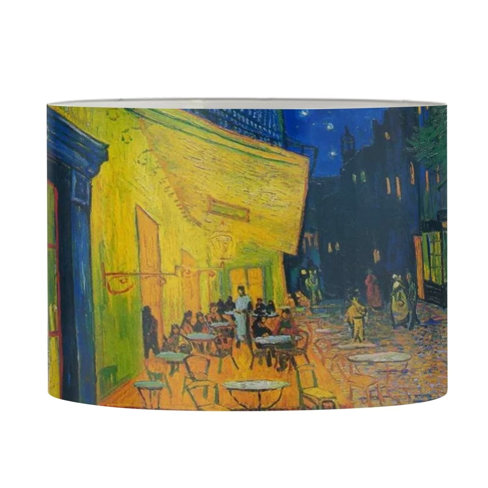 NETILGEN Cafe Terrace at Night PVC Fabric Traditional Lamp Shade ...