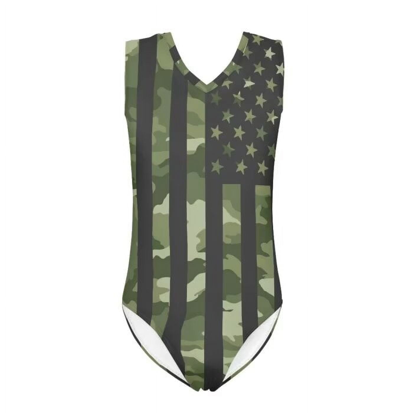 NETILGEN Camo American Flag Beach Swimsuit Coverup for Kids, Kids One ...