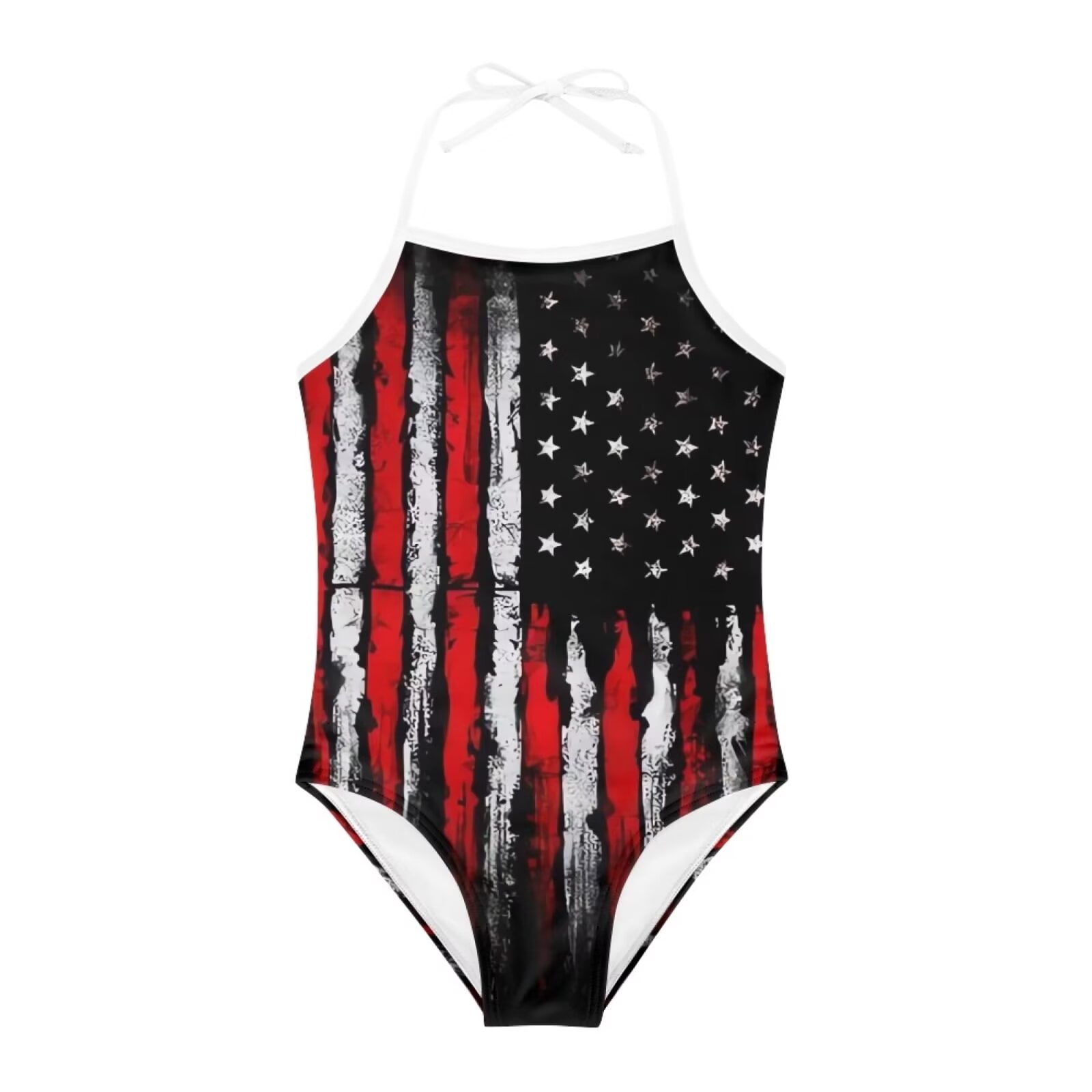 NETILGEN Camo USA Flag One Piece Bathing Suits for Girls Light & Thin ...