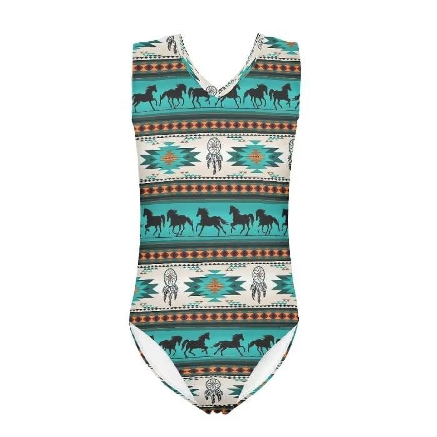 NETILGEN Elegant Dream Catcher Kids Swimwear Girls, Aztec Tribe Print ...