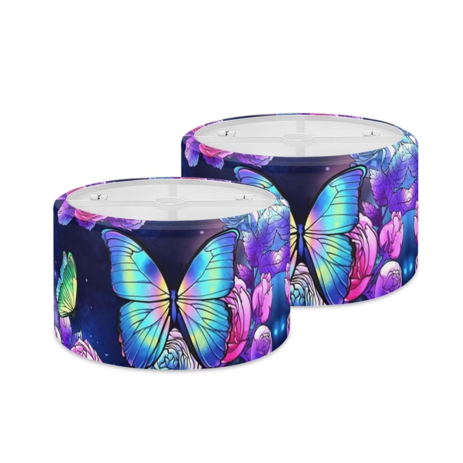 NETILGEN Glowing Rose Butterfly Lamp Shade Frame Oval Home Accessories ...