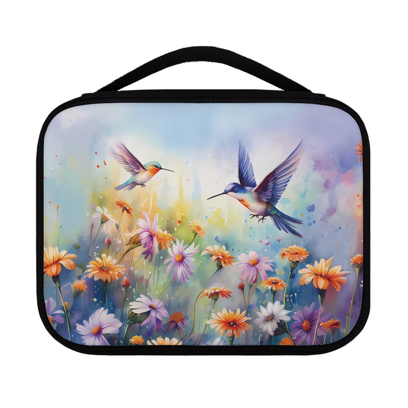 NETILGEN Multi-Pockets Daisy Hummingbird Bible Cover Bag Small ...