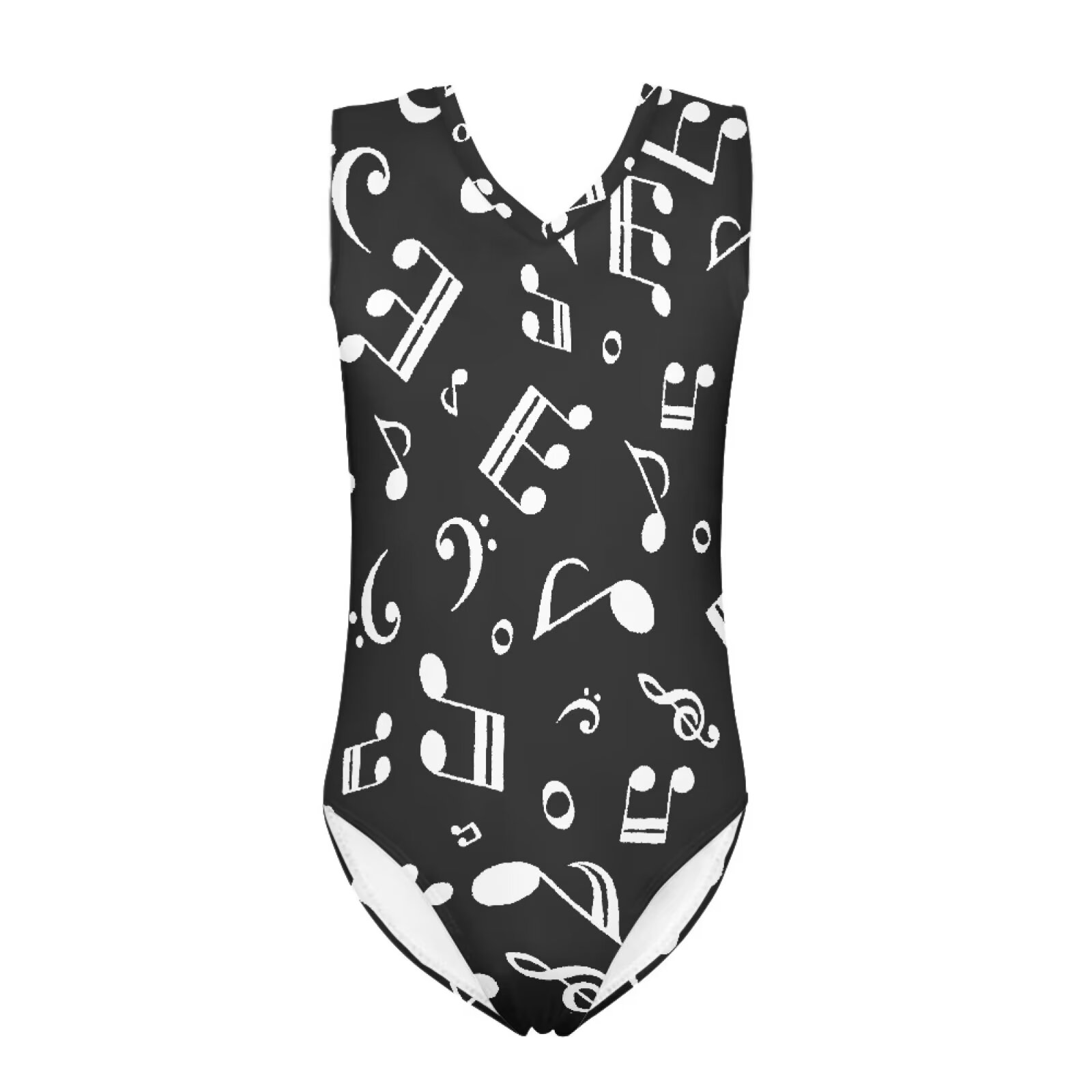 NETILGEN Music Notes One Piece Bathing Suit for Girls, Kids Swimsuit ...
