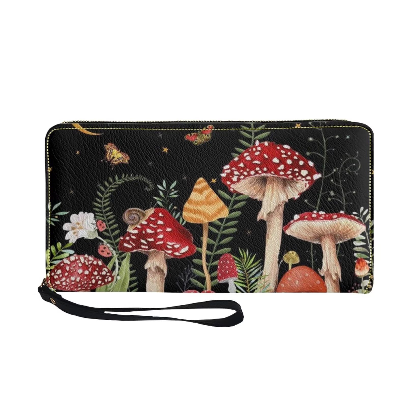 NETILGEN Night Aesthetic Mushroom Slim Lady Wallets With Phone ...