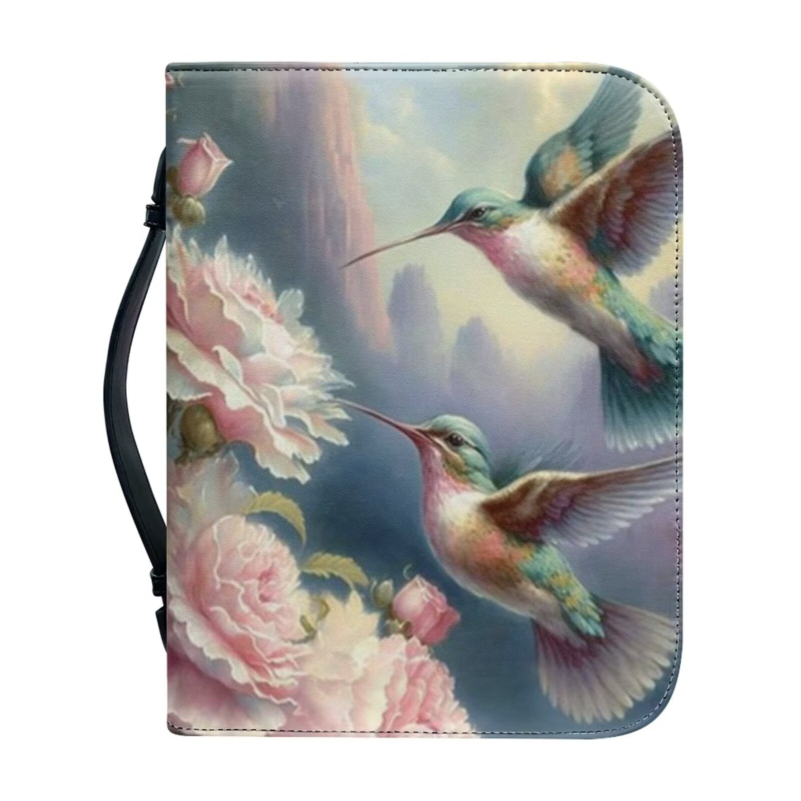 NETILGEN Rose Hummingbirds BiBle Cover Bag for Girls, Kids Church ...