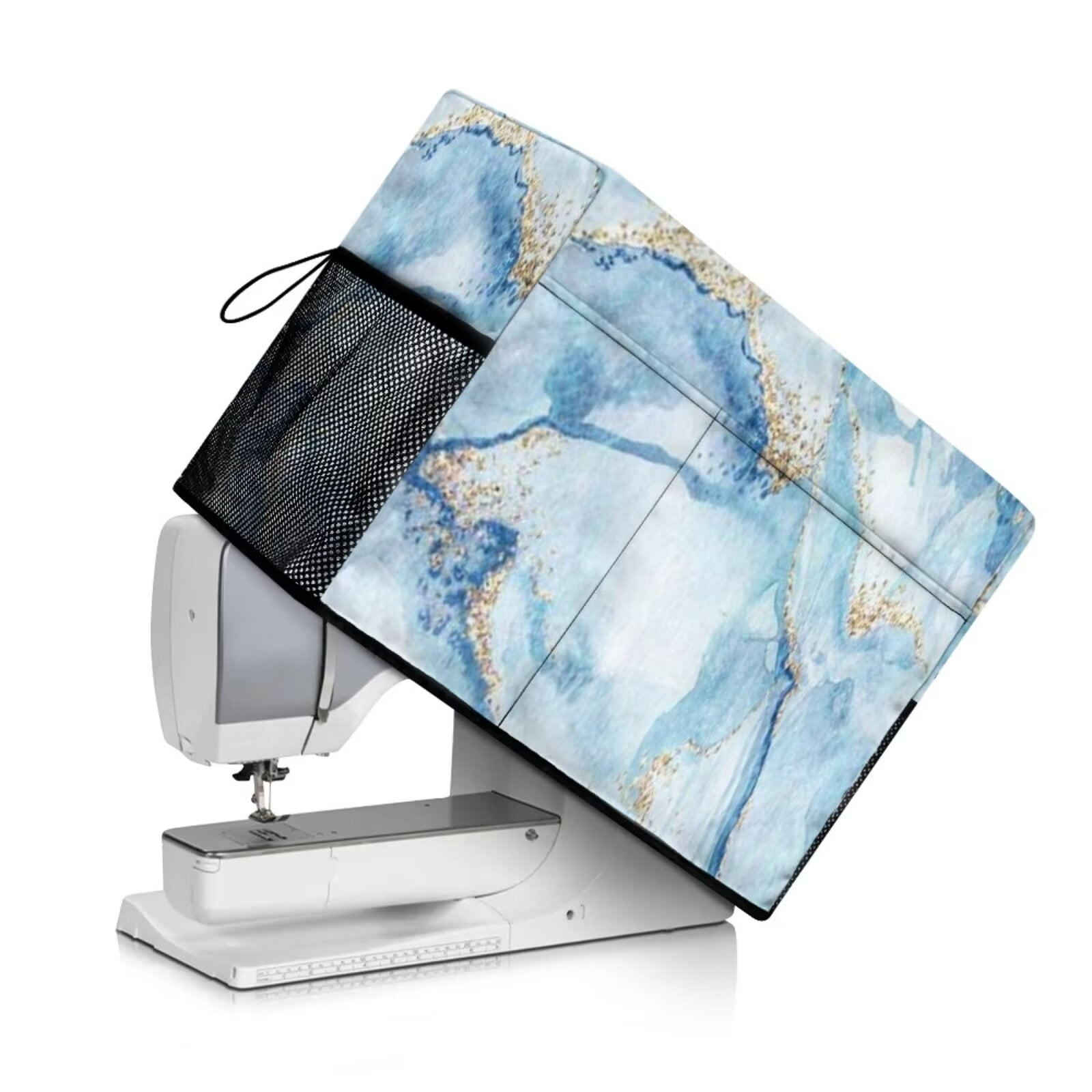 NETILGEN Stain-Prevention Sewing Machine Covers & Gold Marble Texture ...