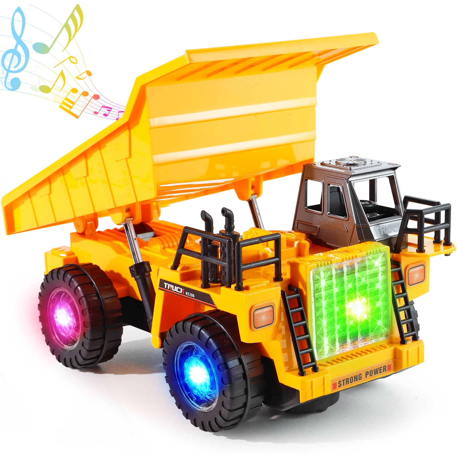 NETNEW Toddler's Dump Truck Toy for Boys 3-6 Years with Lights, Sounds ...