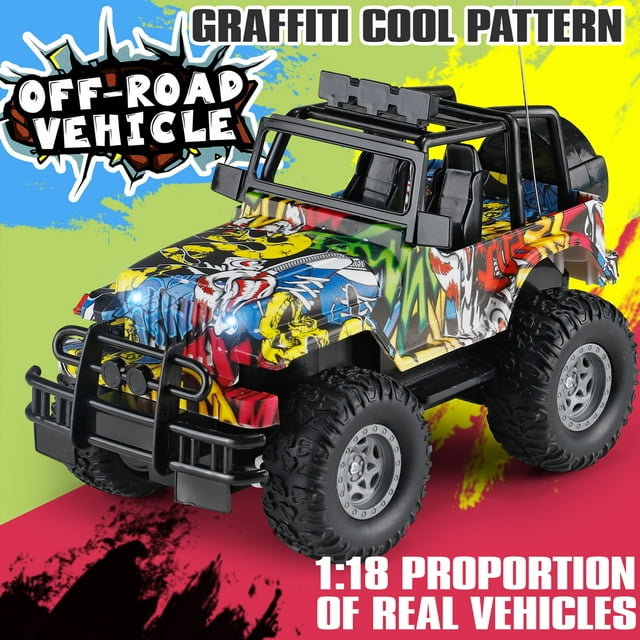 NETNEW RC Jeep Cars Toys for Boys 3-6 Years, All Terrain, Lights ...