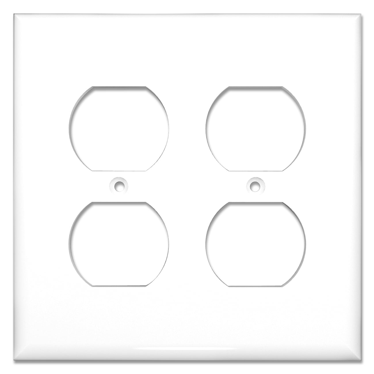 NEU 2-Gang Duplex Receptacle Outlet Cover Mid-Size Switch Wall Plates ...