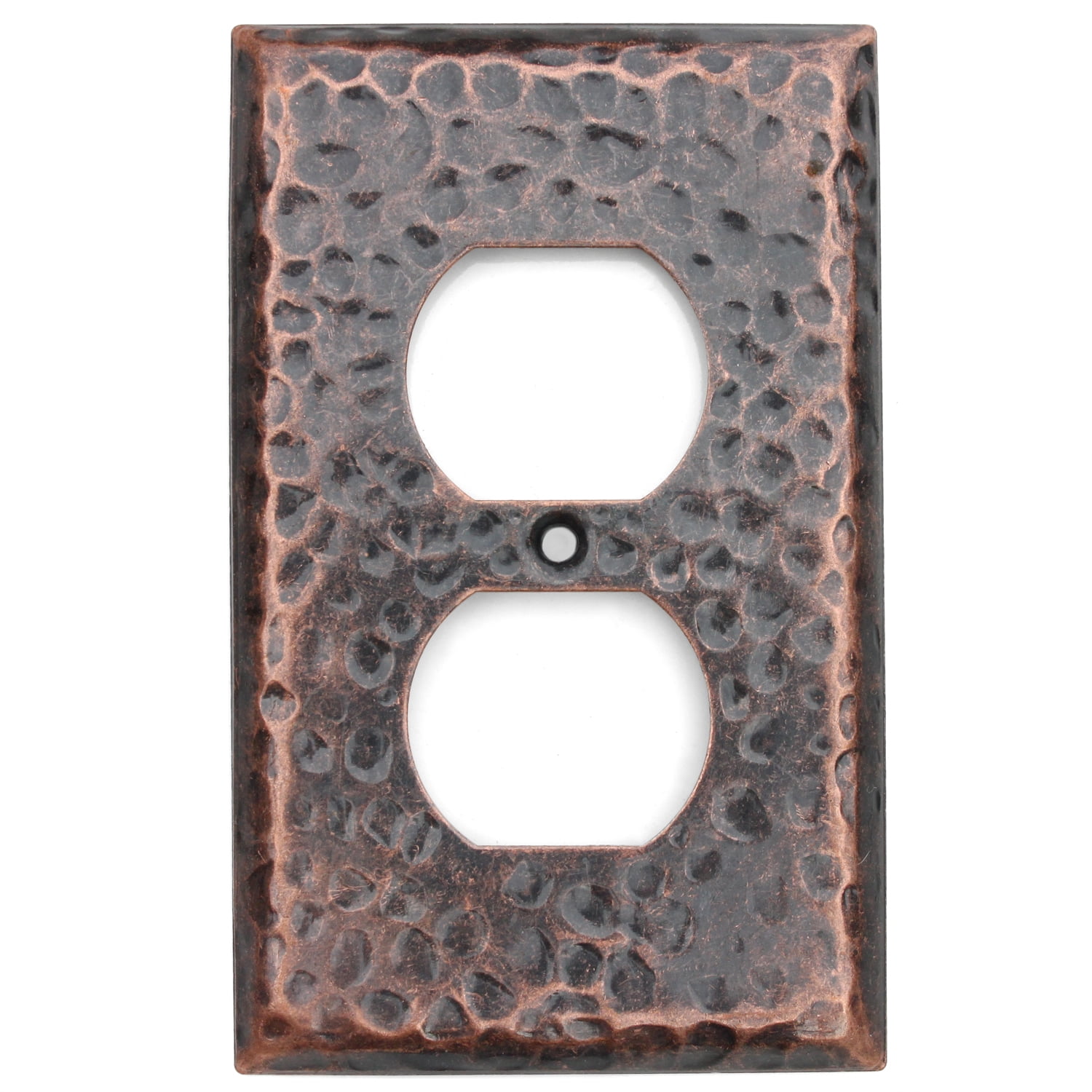 NEU Hammered Copper 1-Gang Duplex Receptacle Outlet Switch Cover Mid ...