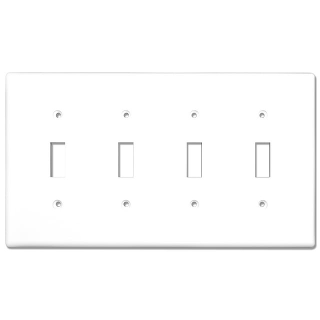 NEU Quad Toggle Mid-Size Switch Cover Wall Plates, 4-Gang 8.4" x 4.75 ...