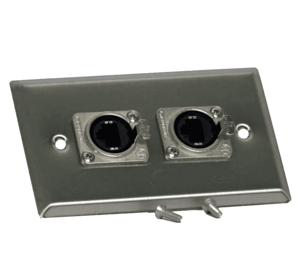 NEUTRIK 208E, Modular Connectors / Ethernet Connectors WALLPLATE DUAL ...