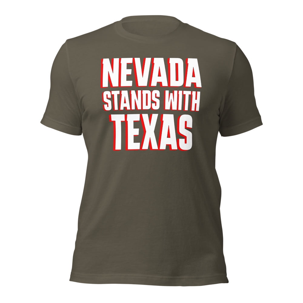 NEVADA stands with TEXAS patriotic AMERICAN Unisex t-shirt (Army, S ...