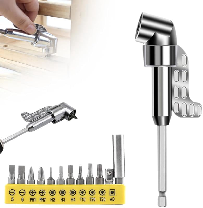 NEVERYOUYU 105 Degree Right Angle Drill Bit Holder, 2025 New Corner ...