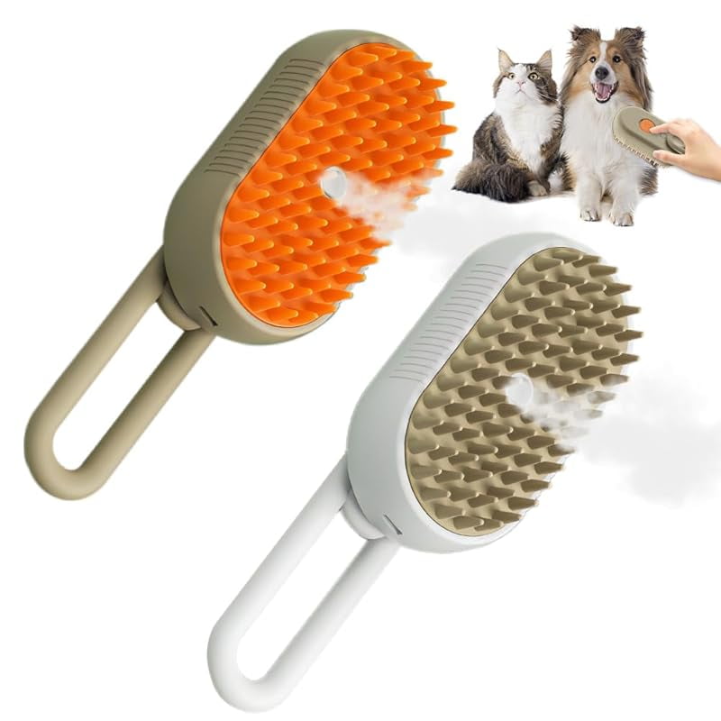 NEVERYOUYU 2025 New Cat Steam Brush, Upgrade 4 in 1 Multifunctional Pet ...