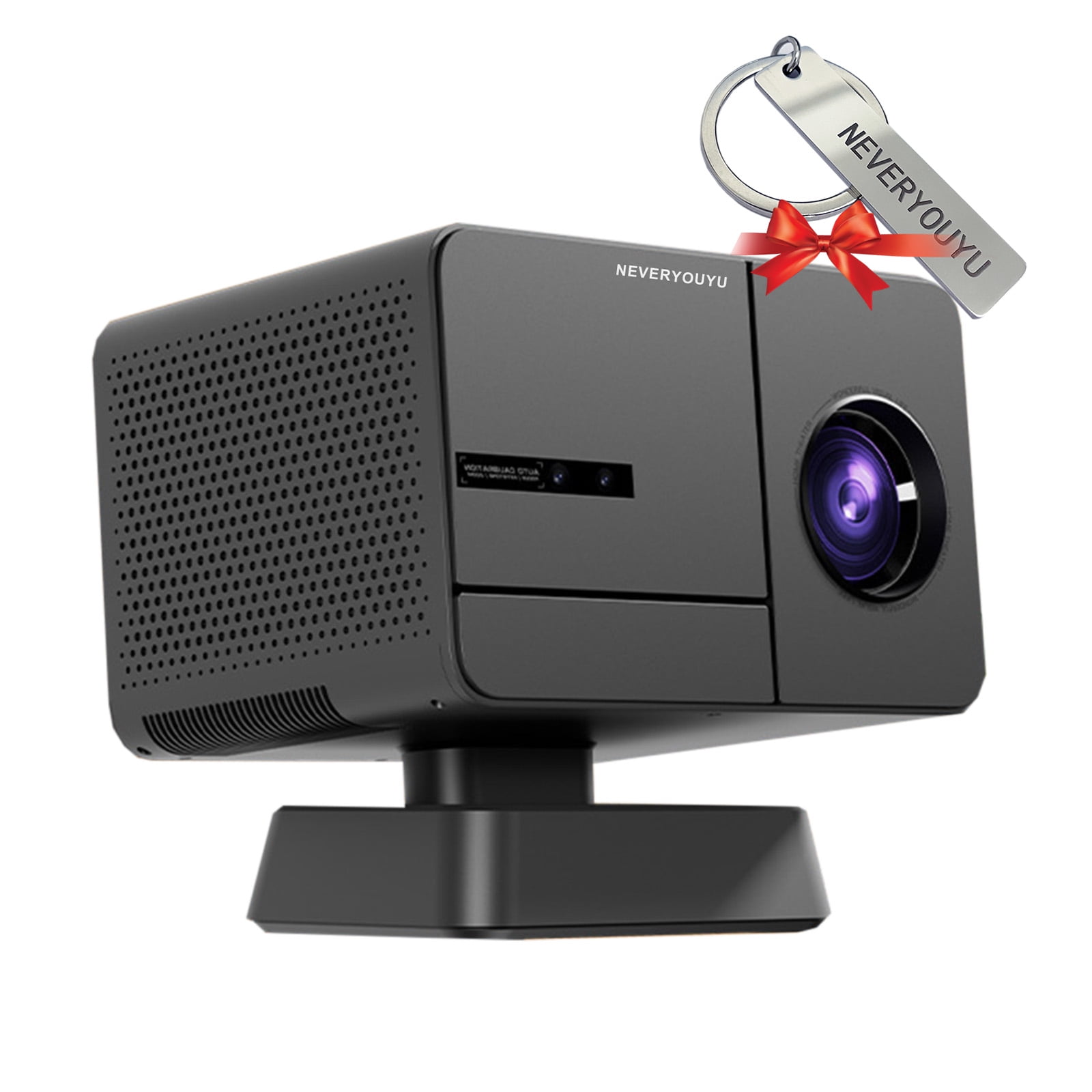 NEVERYOUYU Bluetooth WiFi Mini Projector, 500ANSI 3000L Max 180" Display 3LCD Android TV Full HD ...