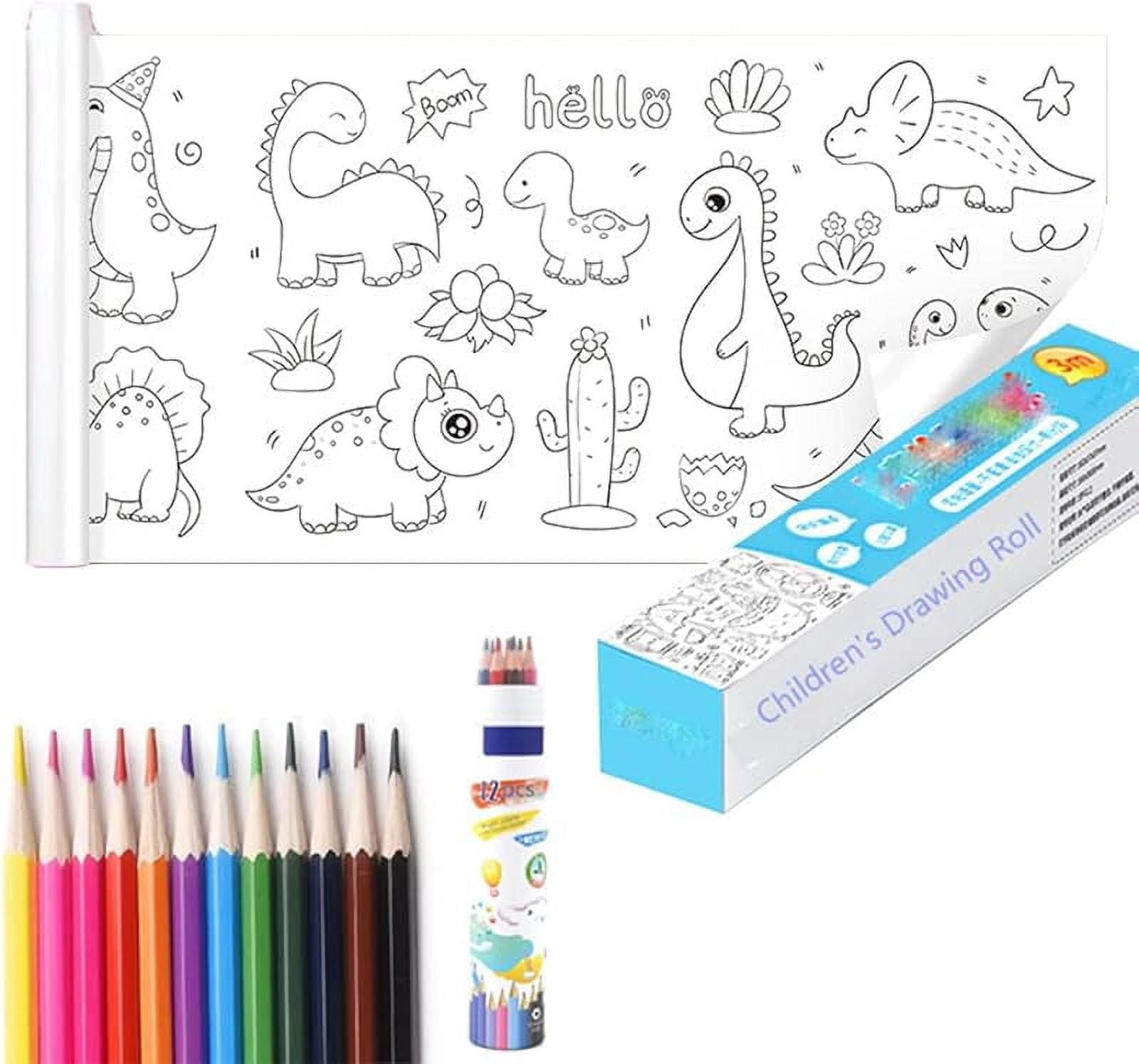NEVERYOUYU Children's Drawing Roll, 11.8 * 118.1 Inch Drawing Paper ...