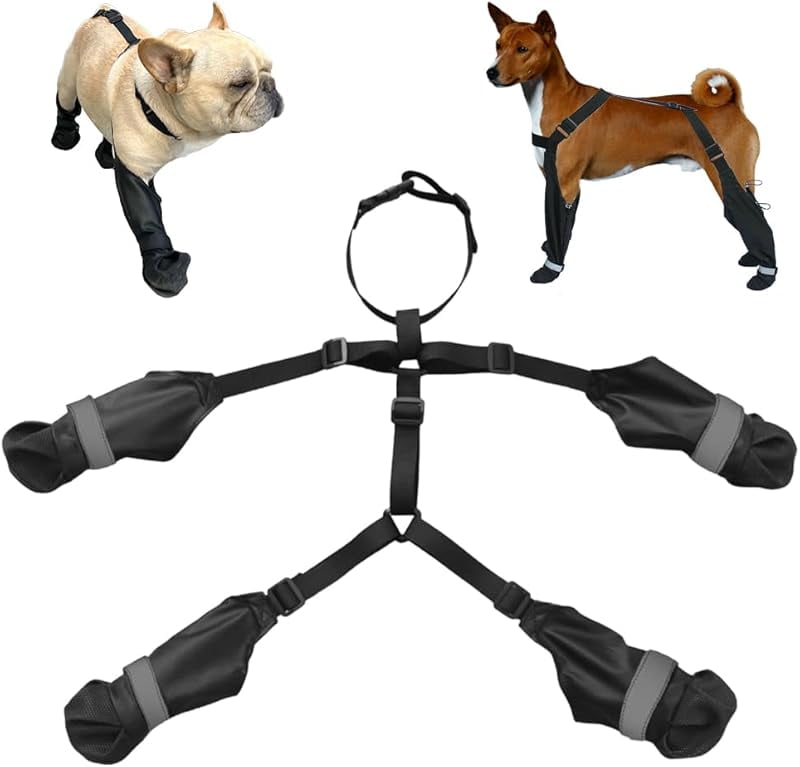 NEVERYOUYU Suspender Boots for Dogs, 2025 New Dog Paw Boot Leggings ...