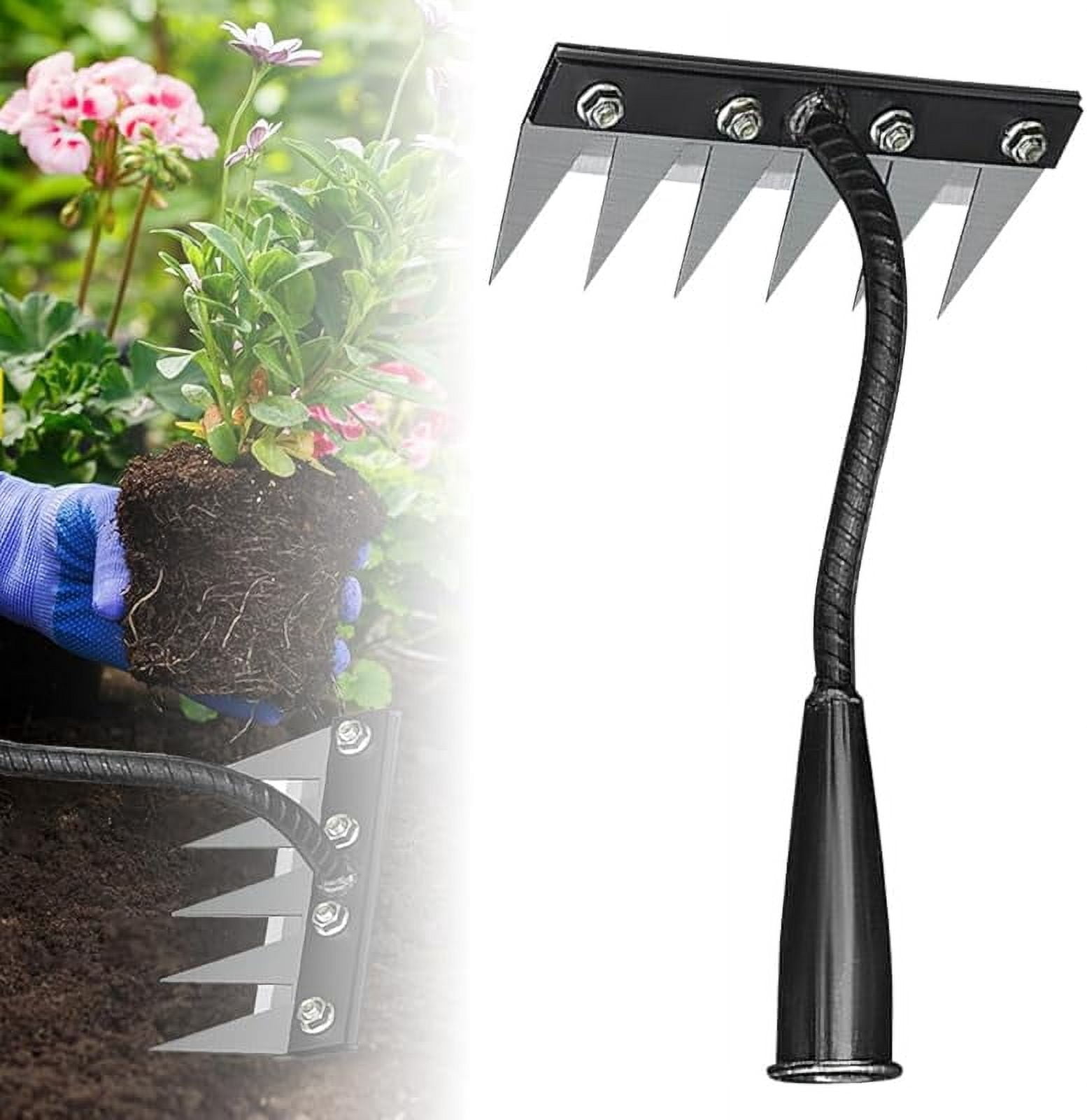 NEVERYOUYU Upgrade Gardenia Iron Weeding Rake, 2025 New Iron Weeding ...