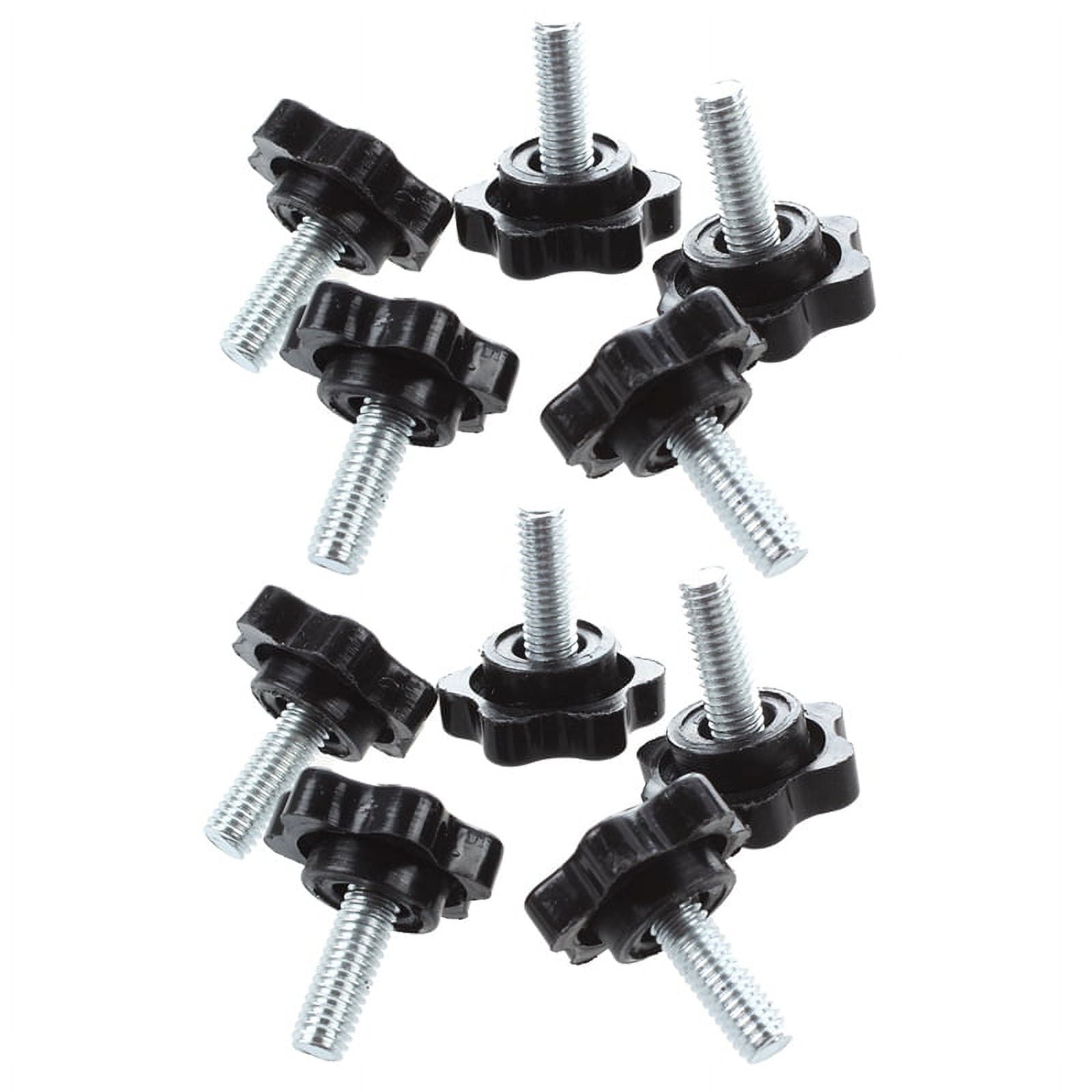 NEW 10 Pcs M6 X 15mm Male Thread 25mm HeX Shaped Clamping Knob Black ...