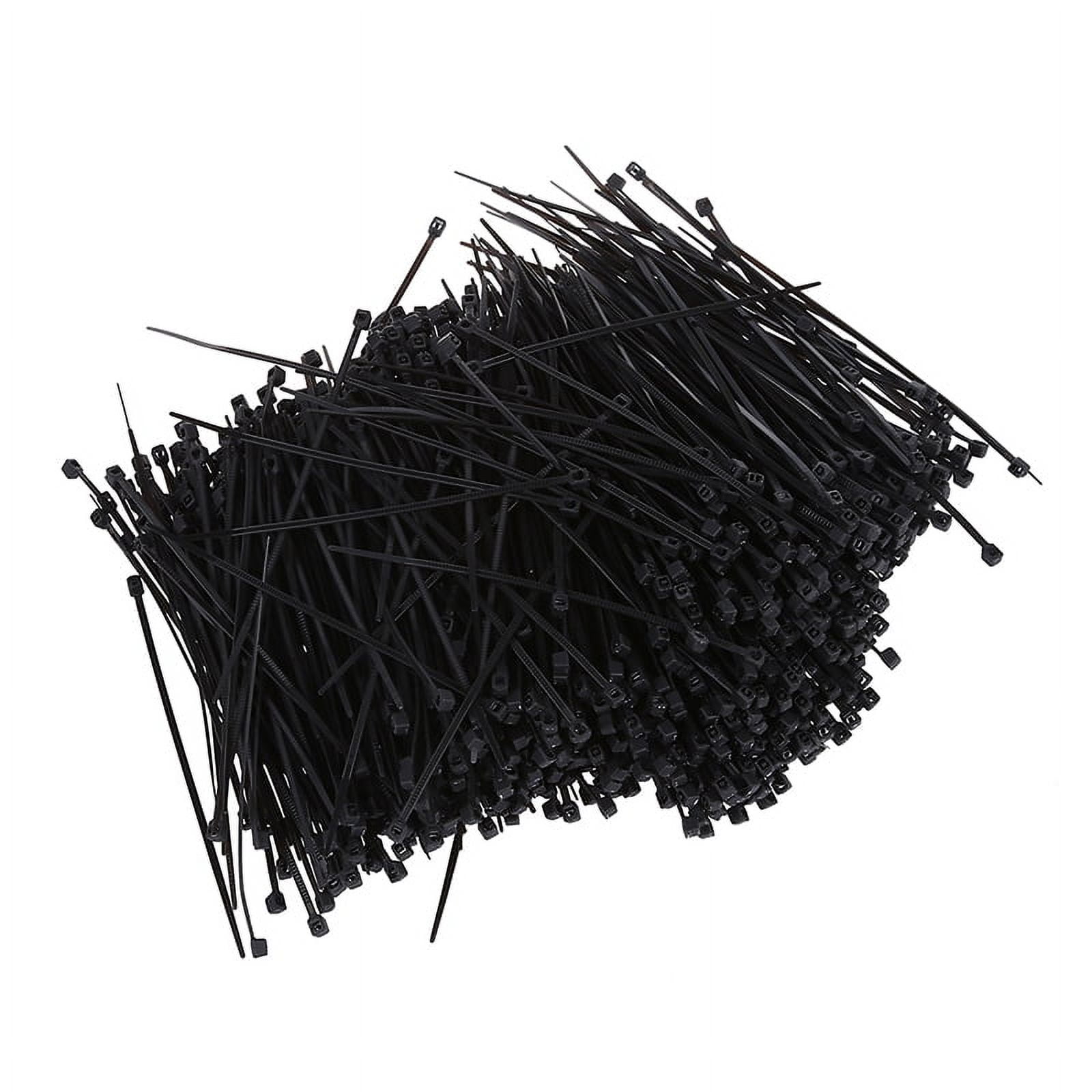NEW 1000 Pcs Black nylon Cable Zip Tie Fasten Wrap 95mm x 2mm - Walmart.com