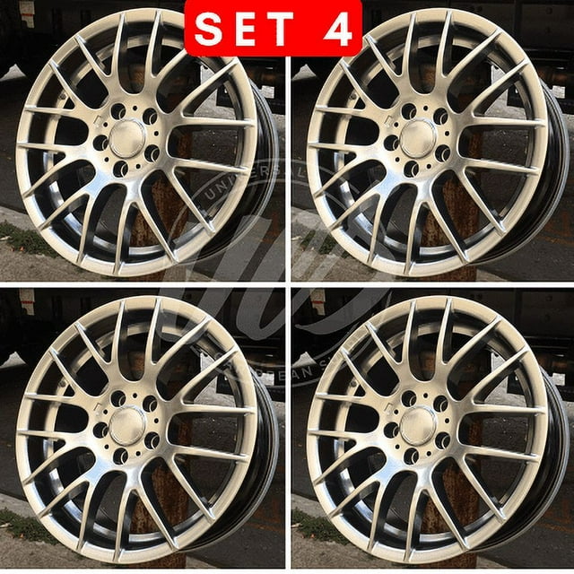 NEW 18 inch x 8 Alloy Wheels Rims Bolt Pattern 5x120 Hyper Silver +35 ...