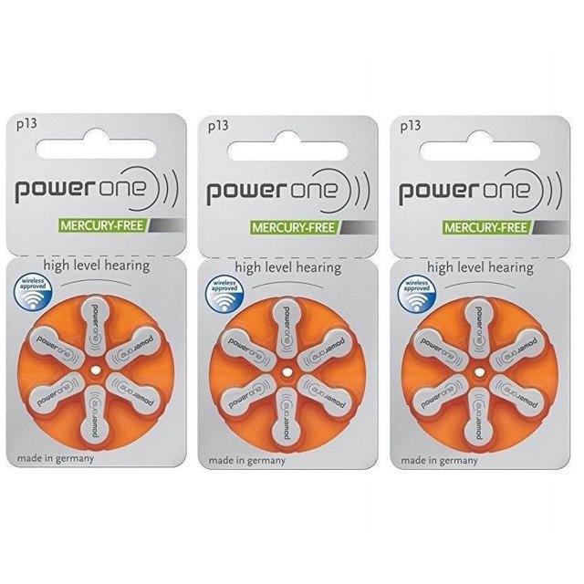 NEW 18 pcs Power One PowerOne Hearing Aid Batteries size P13 Expire Early 2021 - Walmart.com