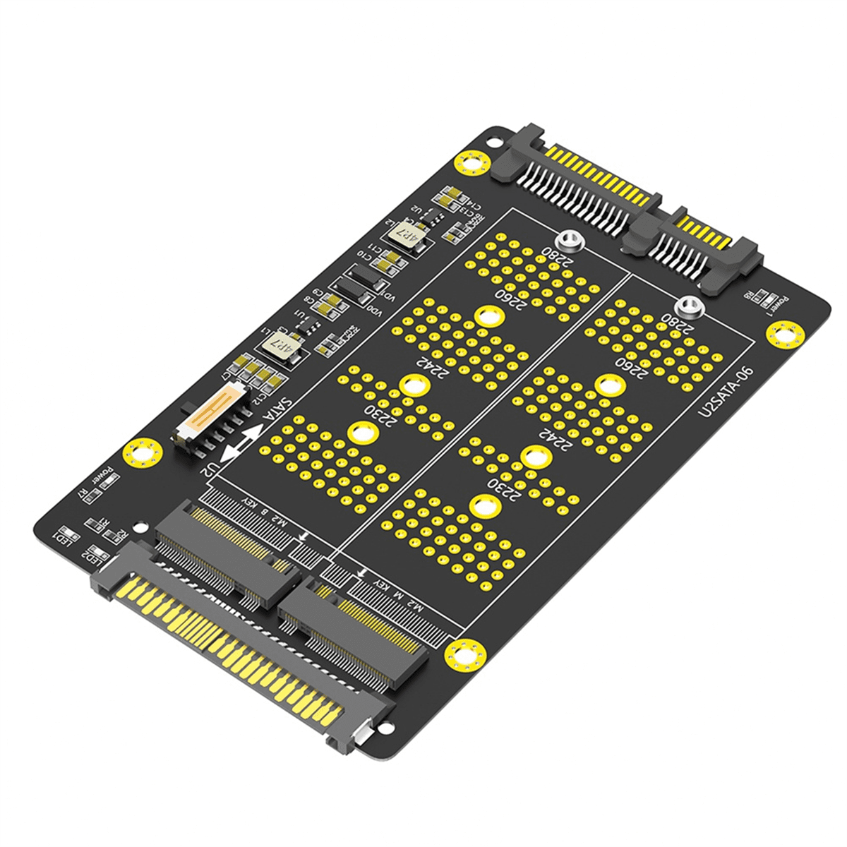 NEW 2 in 1 Combo M.2(NGFF) NVME PCI-E SSD to U.2 SFF-8639 & M.2( NGFF) SATA Adapter - Walmart.com